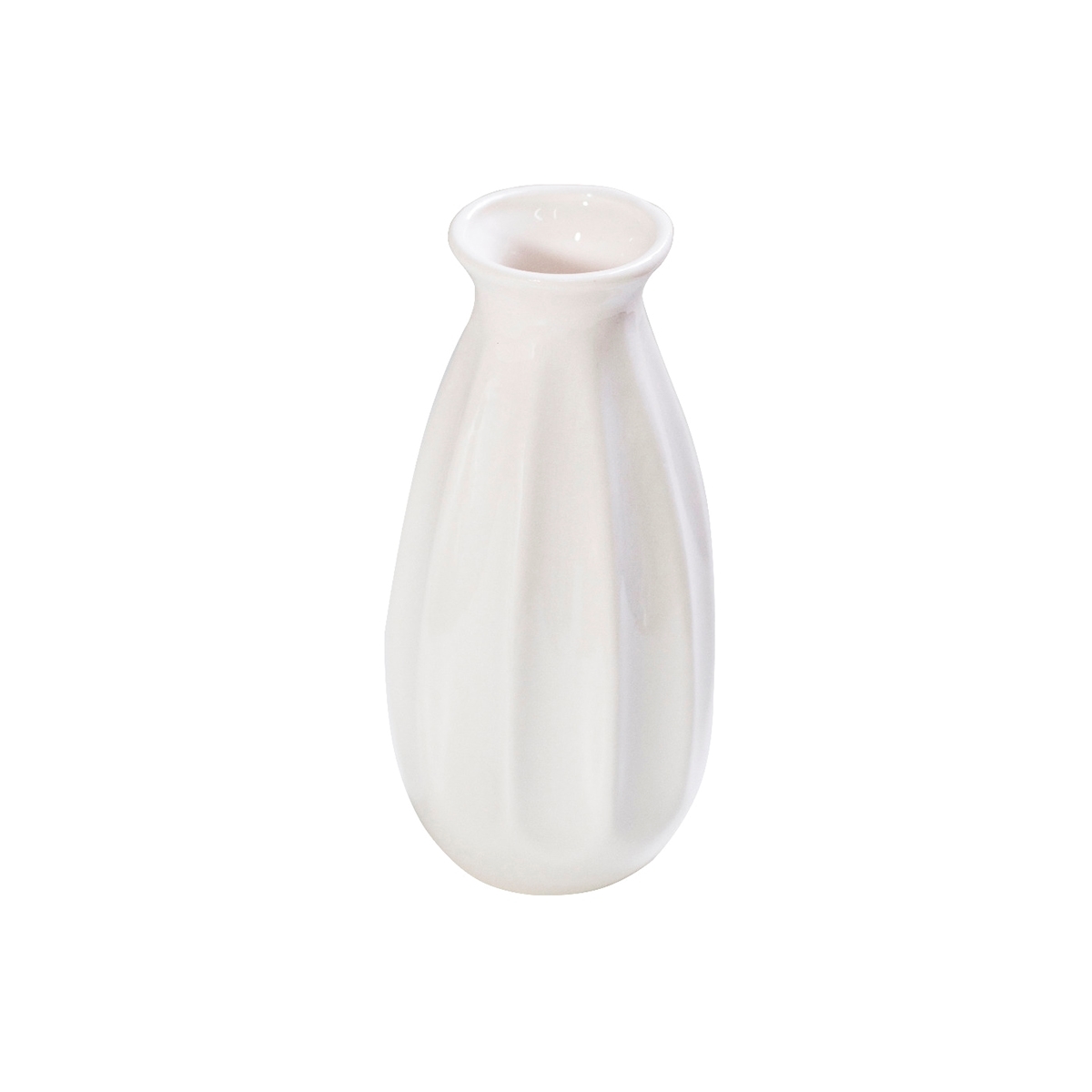 Mini Vaso Branco de Cerâmica Linhas Color: você compra na Reviva Home