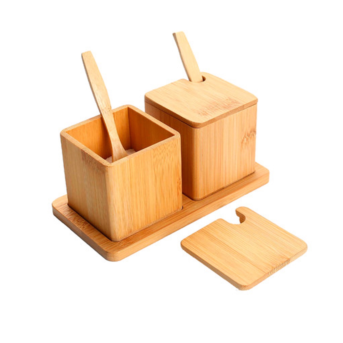 Jogo Porta Condimentos Bambu Ecokitchen: você compra na Reviva Home