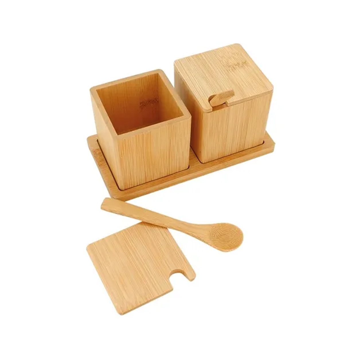 Jogo Porta Condimentos Bambu Ecokitchen: você compra na Reviva Home