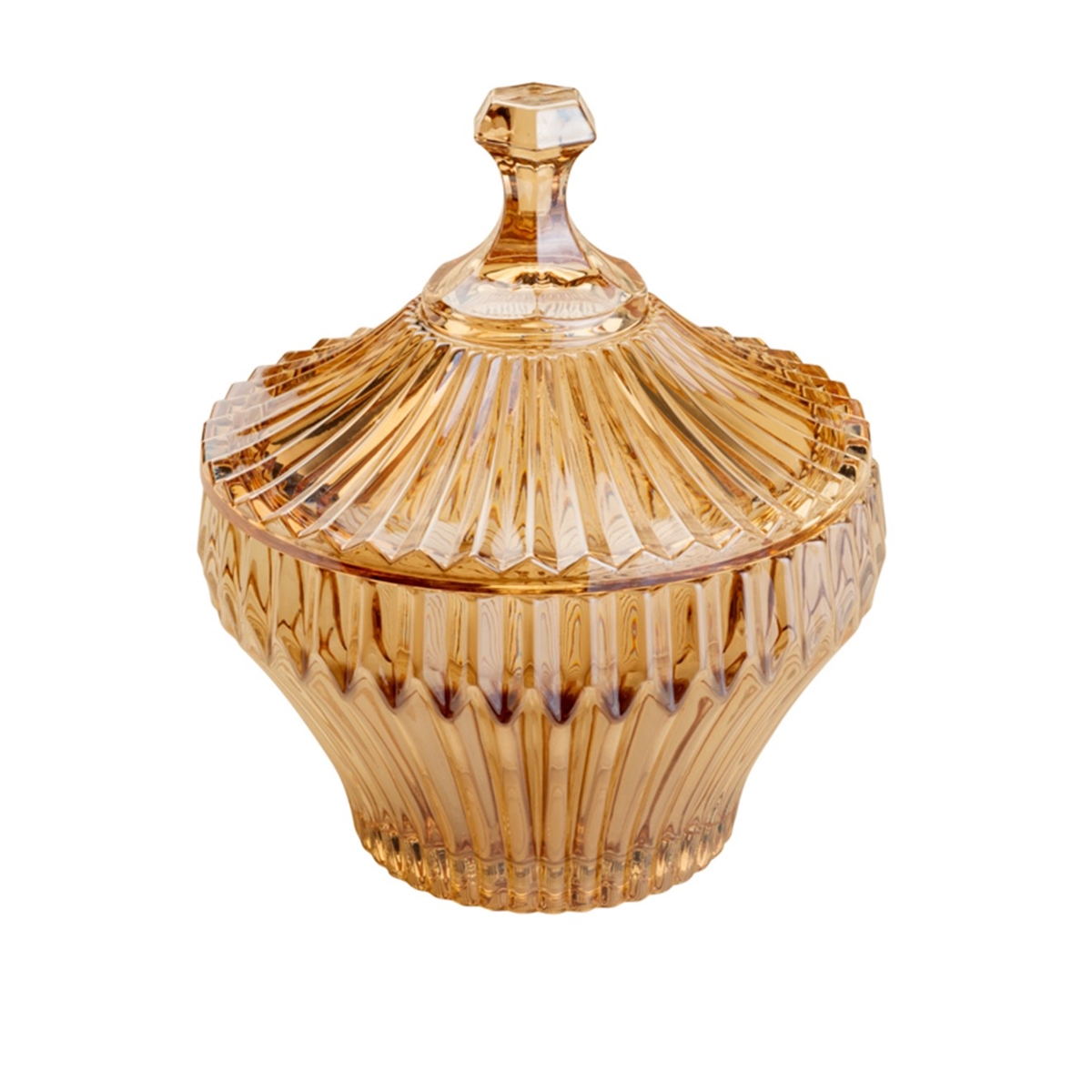 Potiche Decorativo de Cristal Renaissance Âmbar 17 x 20 cm: você compra ...