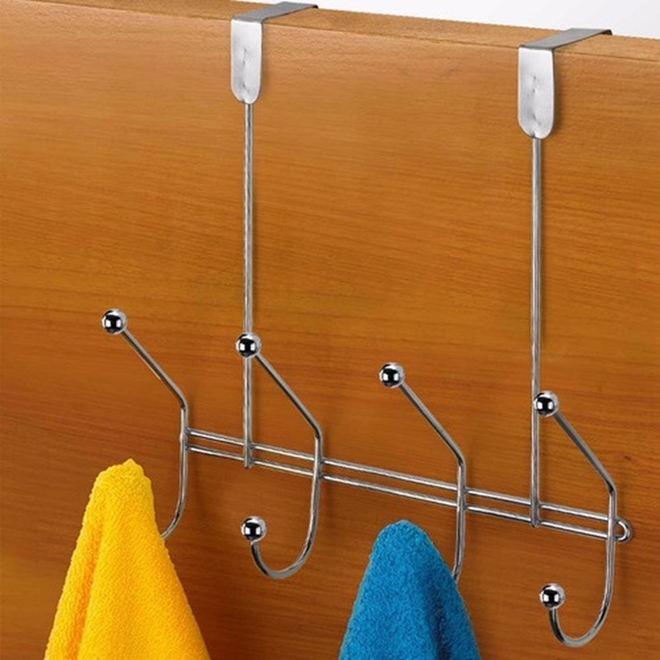 Suporte Eclipse para Porta 4 Ganchos Duplos Cromado: você compra na Reviva Home